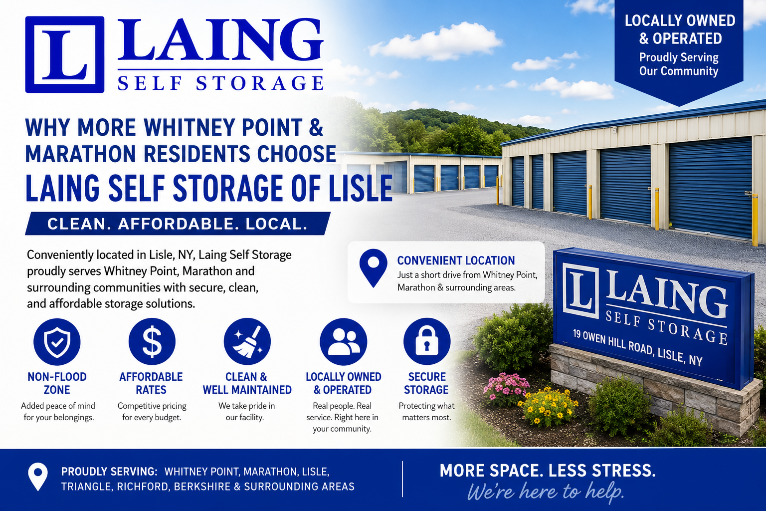 Storage Units Near Whitney Point - Laing Self Storage